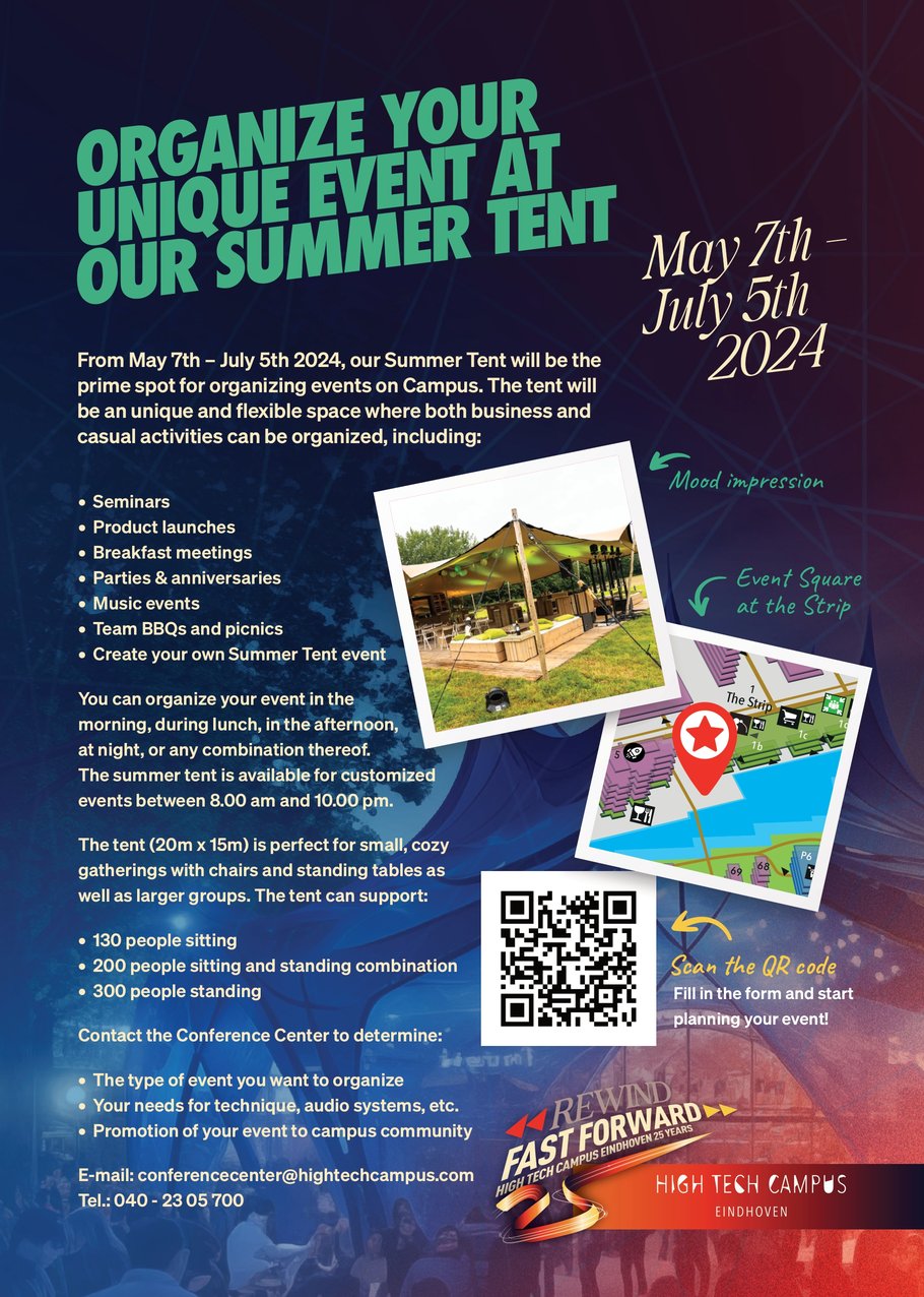 Book your event at the Summer Tent
